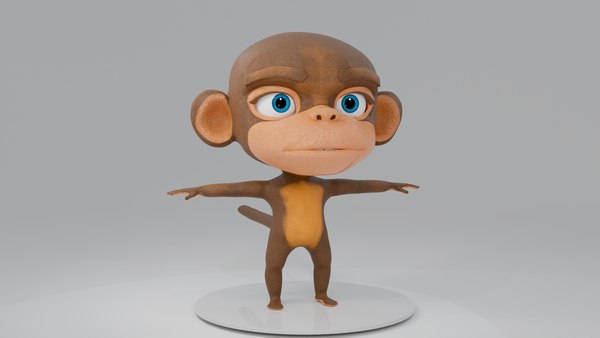 Monkey Cartoon Funny 3D model - TurboSquid 1978677
