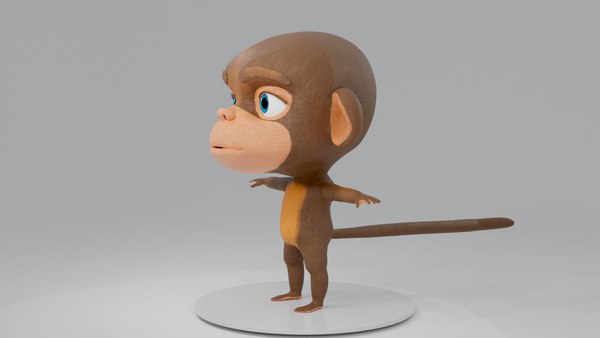 Monkey Cartoon Funny 3D model - TurboSquid 1978677