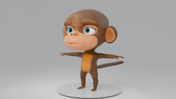 Monkey Cartoon Funny 3D model - TurboSquid 1978677