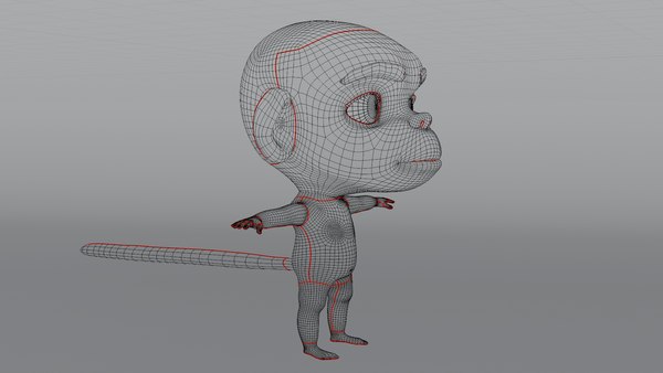 Monkey Cartoon Funny 3D model - TurboSquid 1978677
