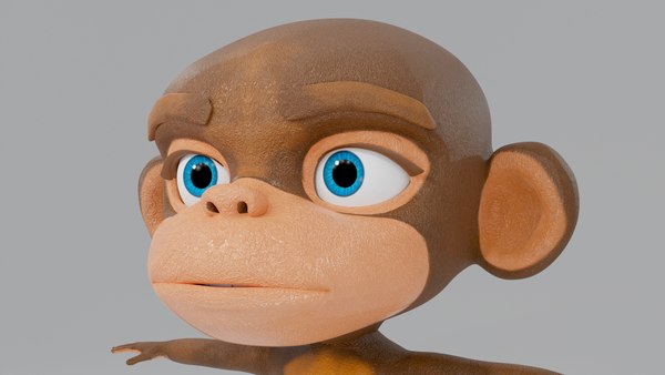 Monkey Cartoon Funny 3D model - TurboSquid 1978677