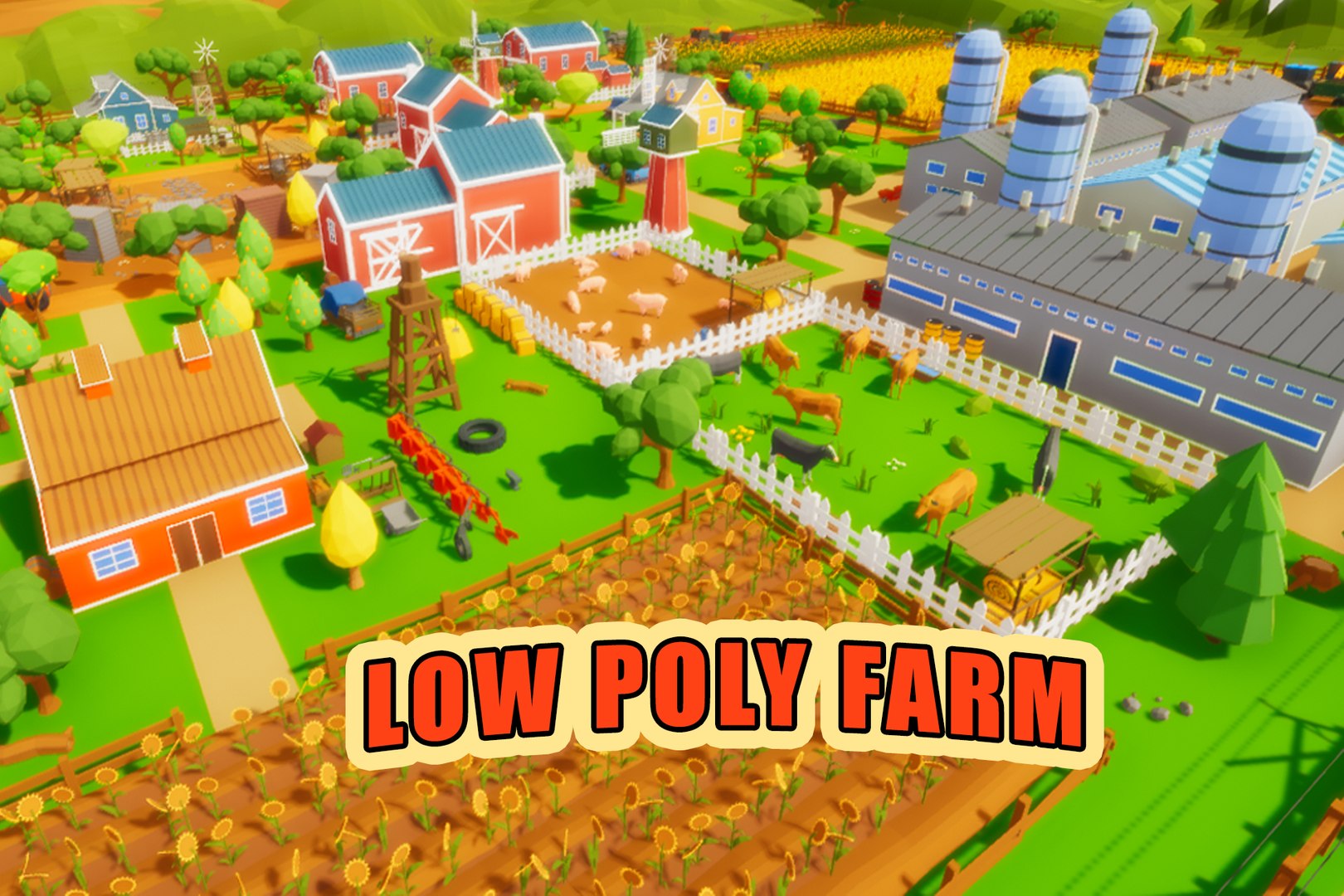 Low Poly Farm 3D - TurboSquid 1979821