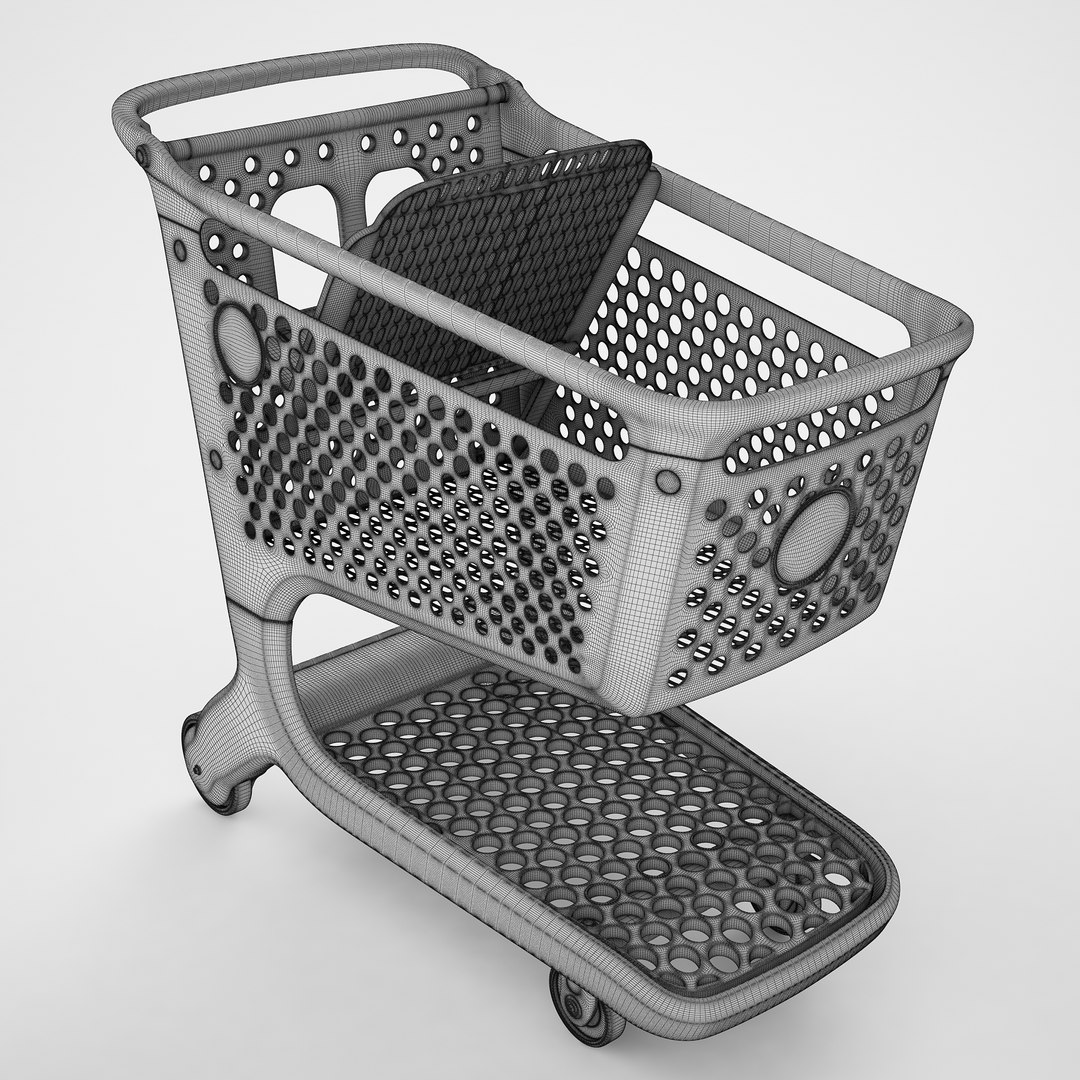 3D Plastic Roll Shopping Cart 01 Model - TurboSquid 1961139