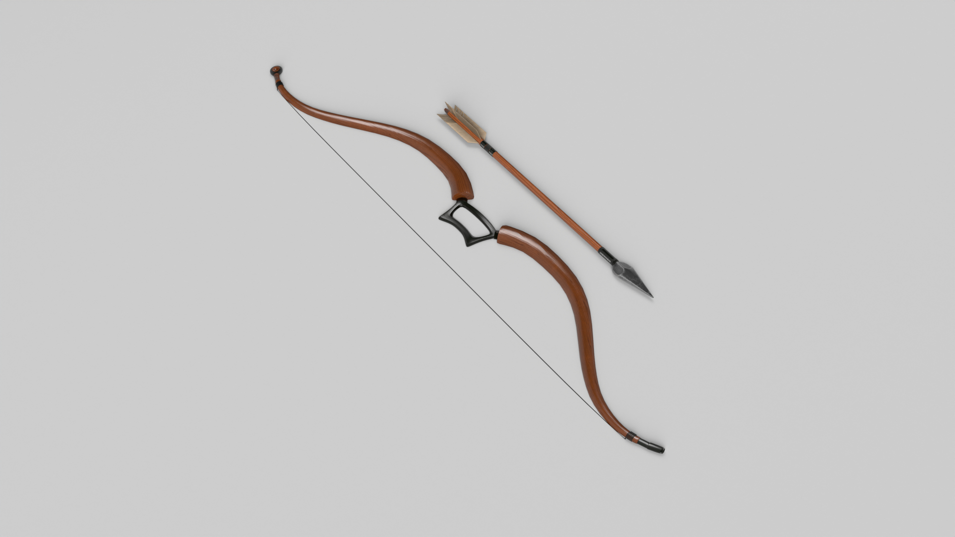 3D Bow And Arrow Model - TurboSquid 2280530