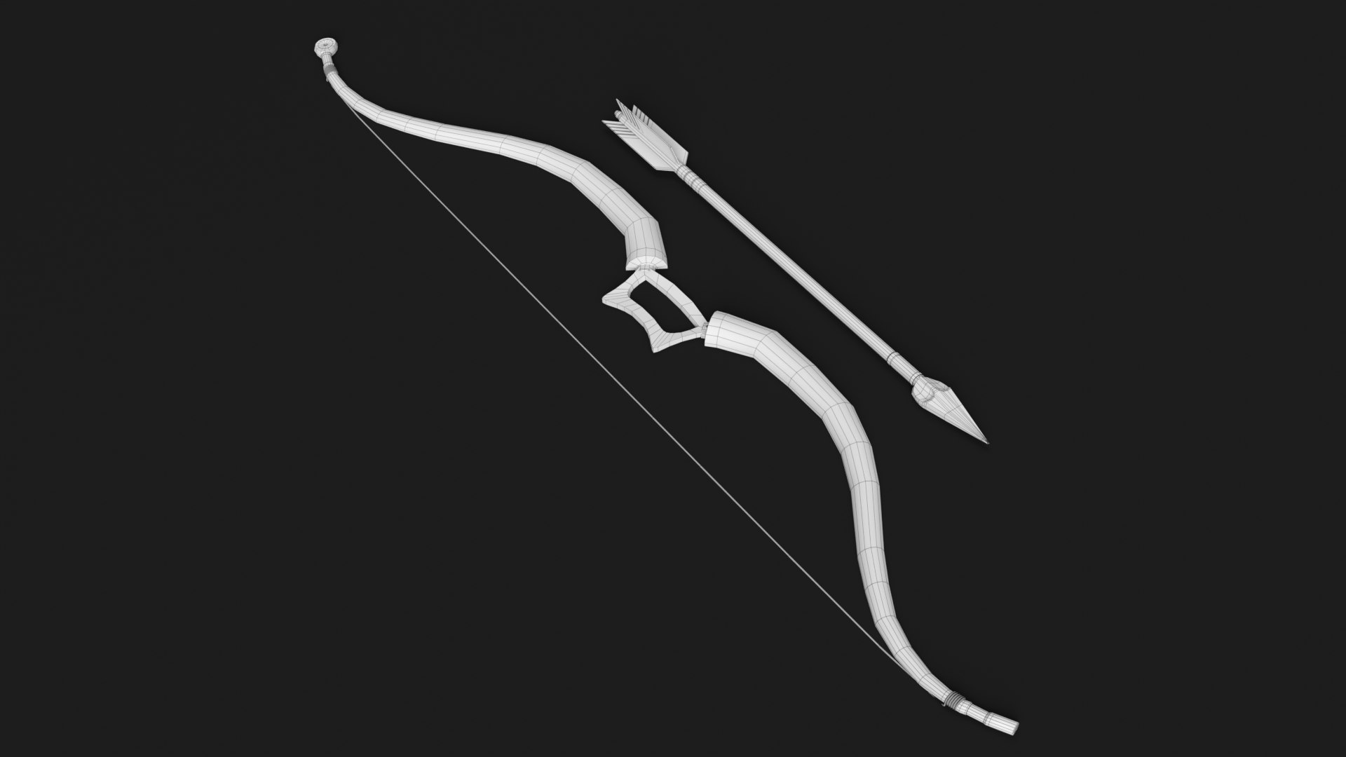3D Bow And Arrow Model - TurboSquid 2280530