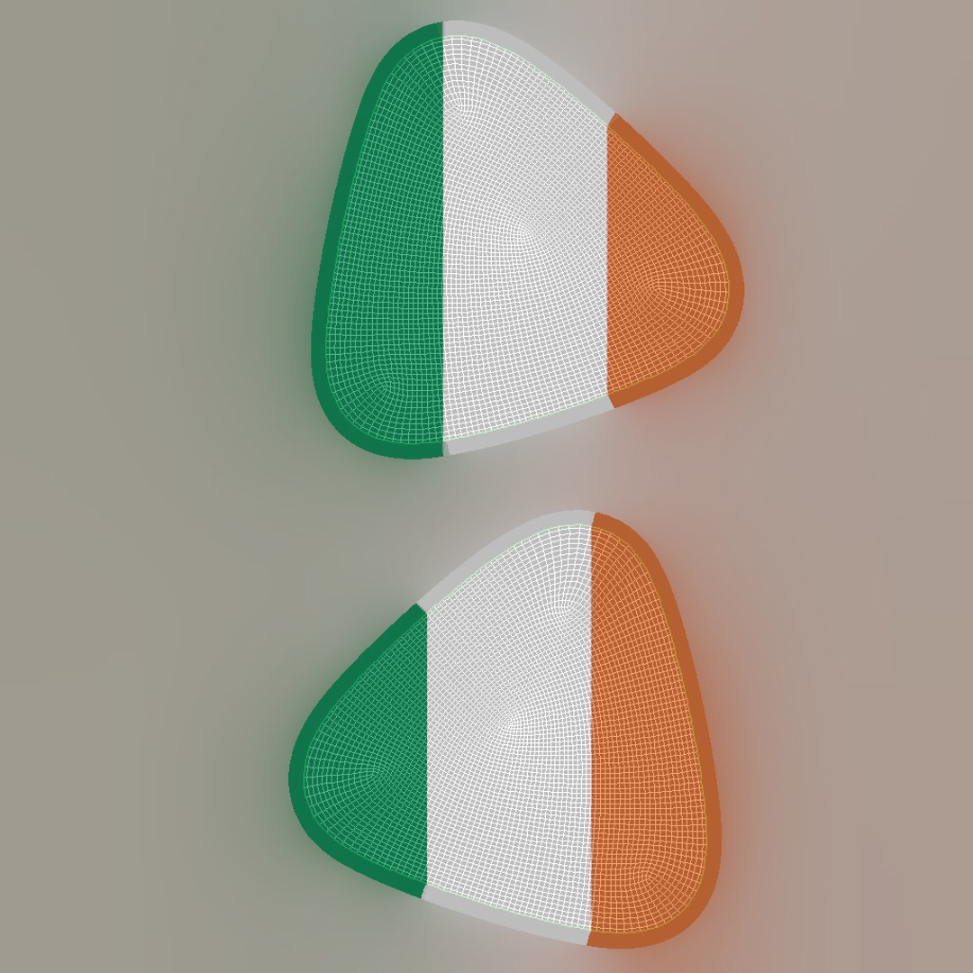 3D Model Ireland Flag Icon - TurboSquid 2058943