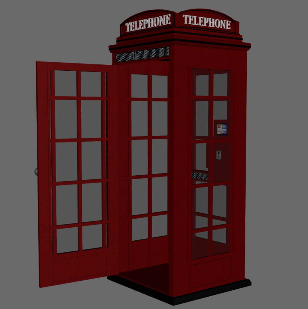 3D Phone Telephone Booth Model - TurboSquid 1171677