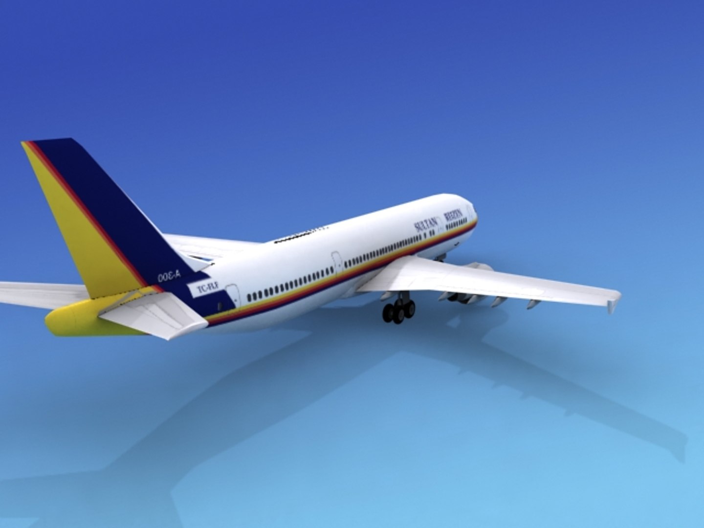 3d Model Airline Airbus A300