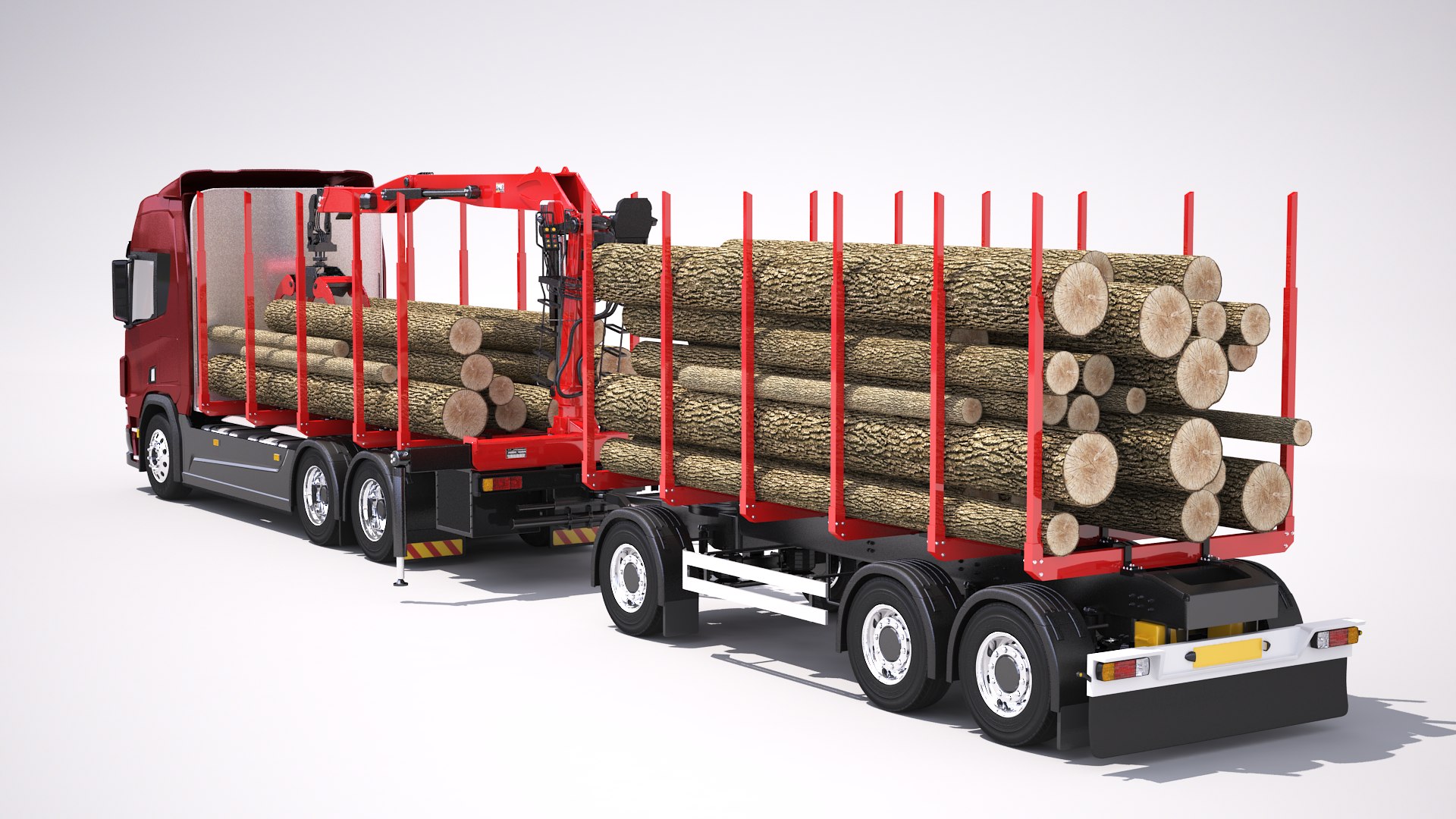 3D Generic Logging Truck Trailer - TurboSquid 1477255