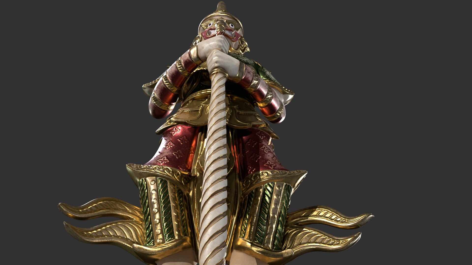 3D Thailand Painted Statues - TurboSquid 2276323