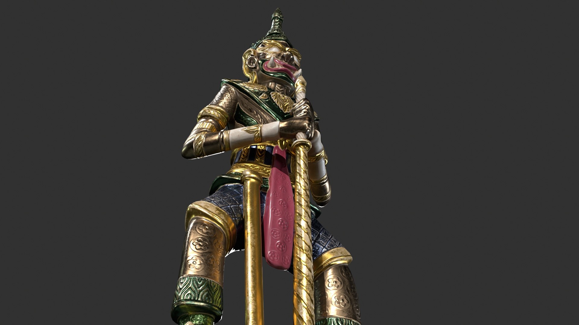 3D Thailand Painted Statues - TurboSquid 2276323