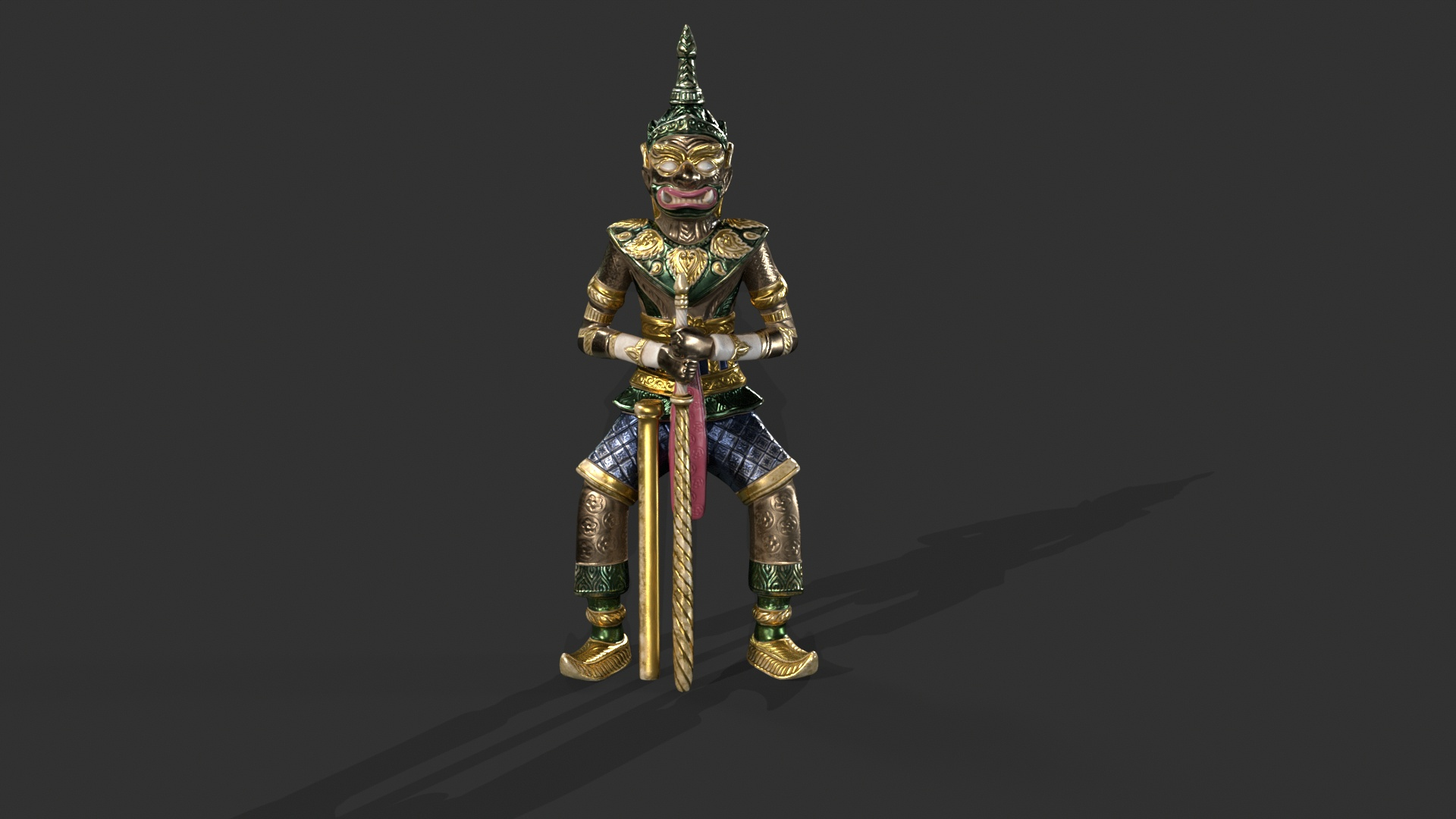 3D Thailand Painted Statues - TurboSquid 2276323