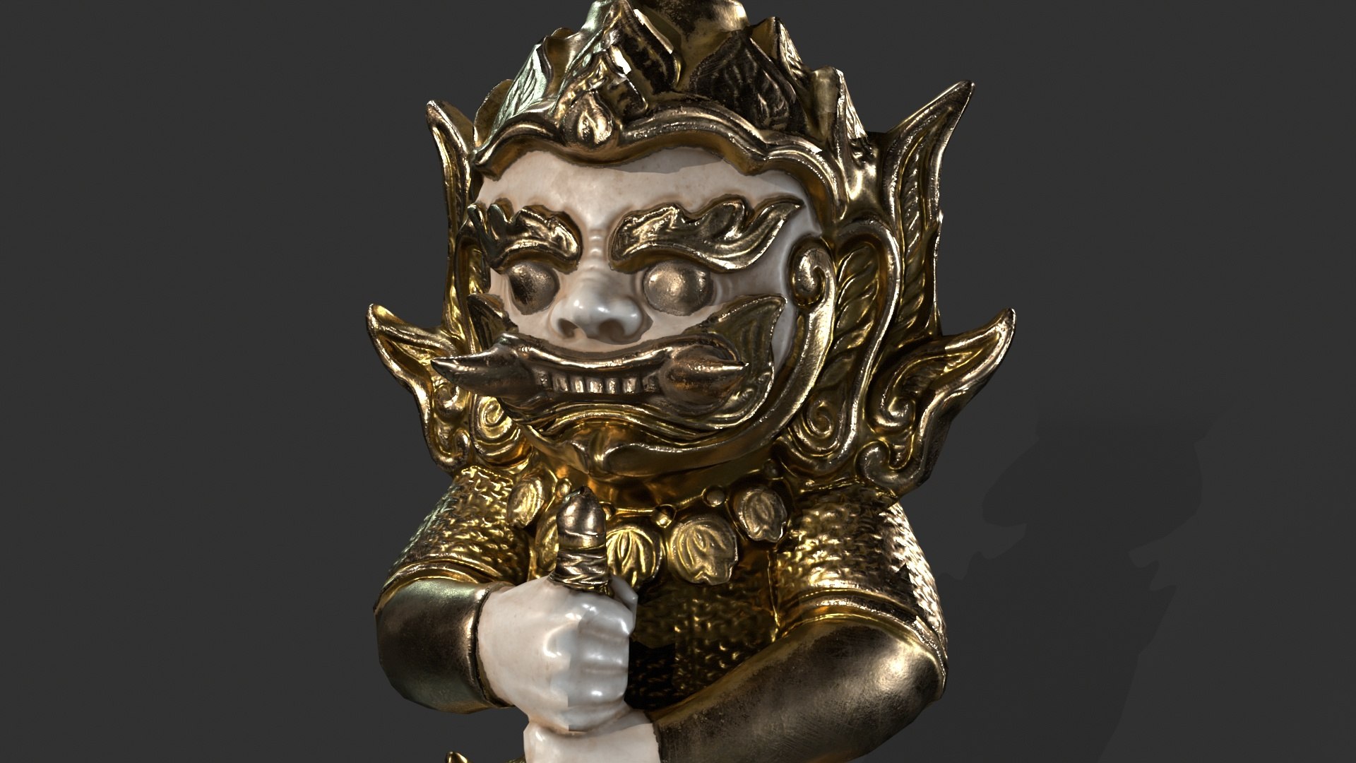3D Thailand Painted Statues - TurboSquid 2276323