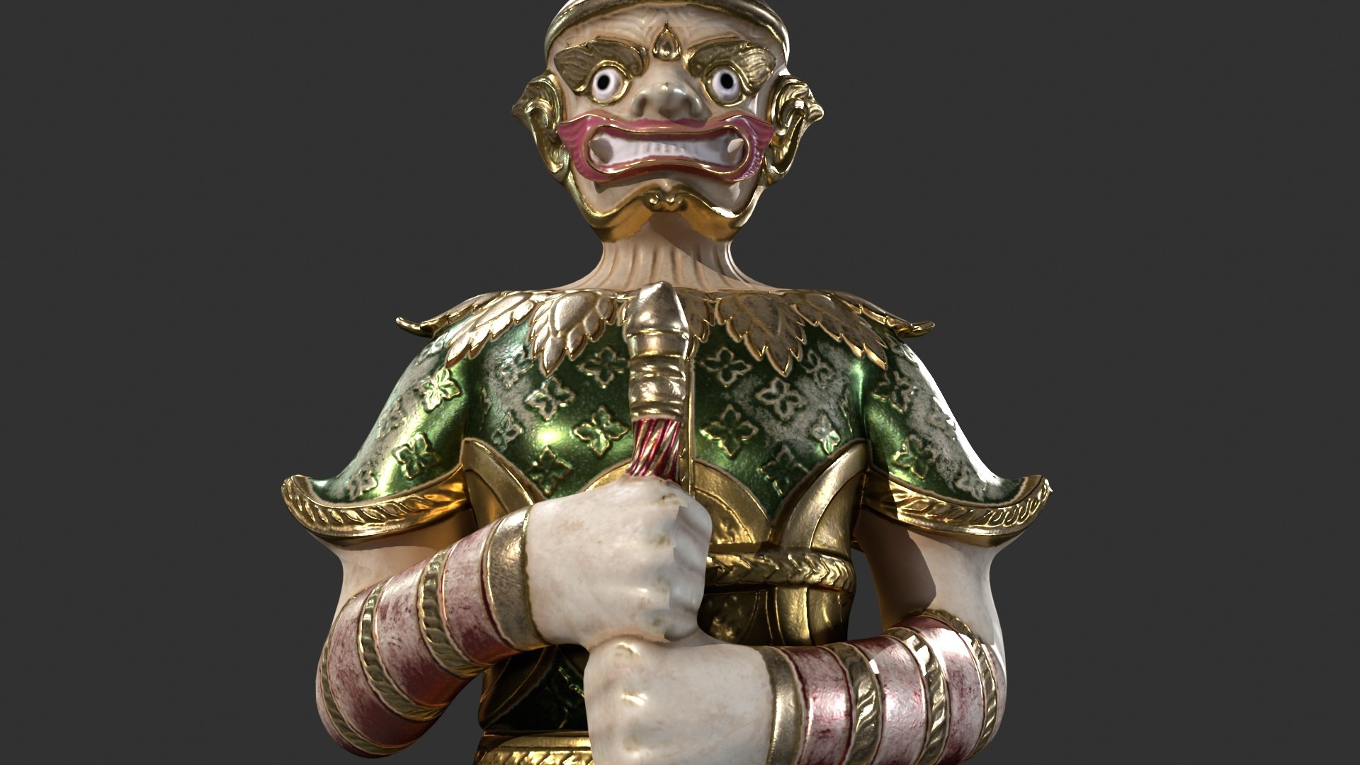 3D Thailand Painted Statues - TurboSquid 2276323