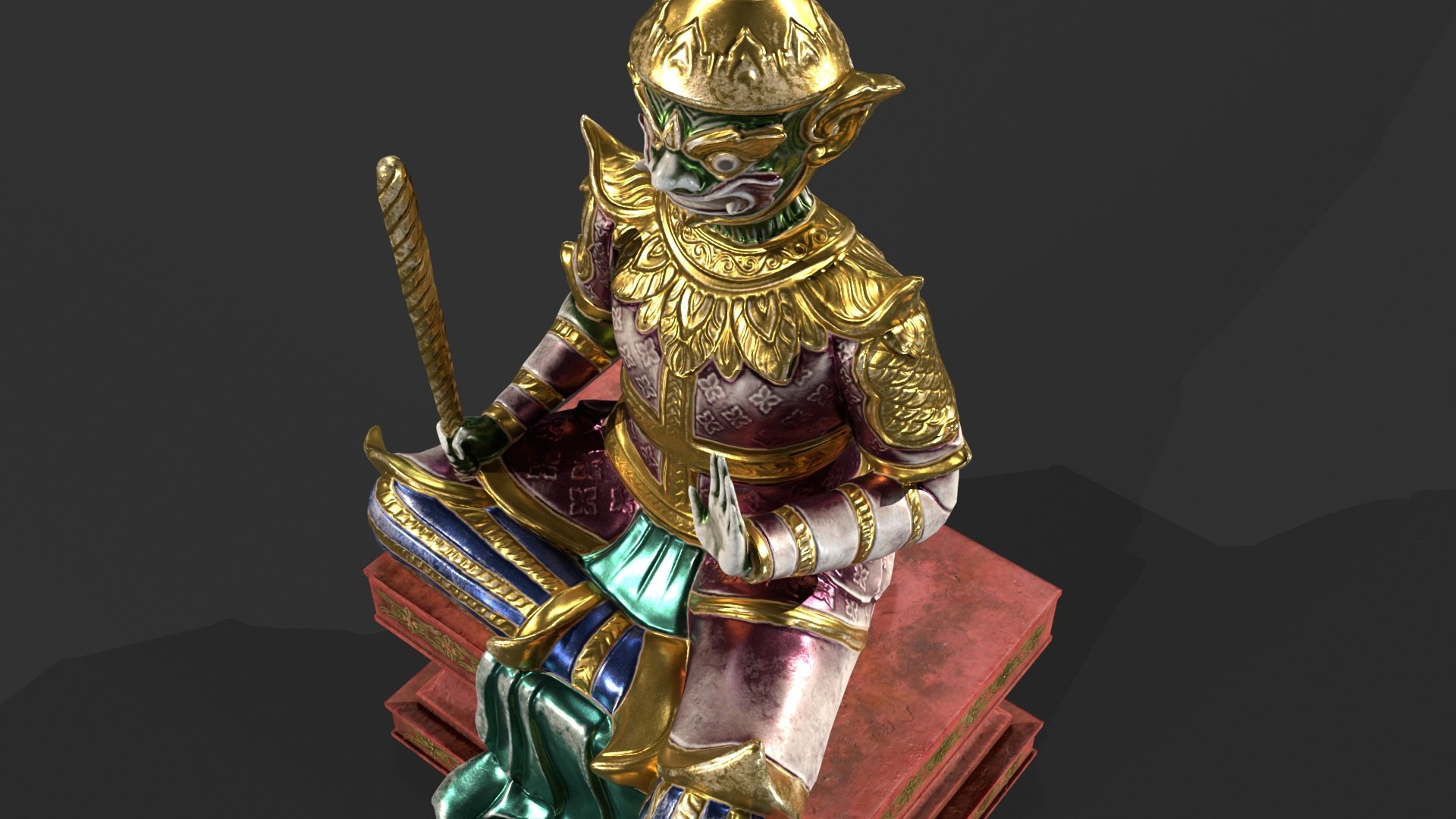 3D Thailand Painted Statues - TurboSquid 2276323