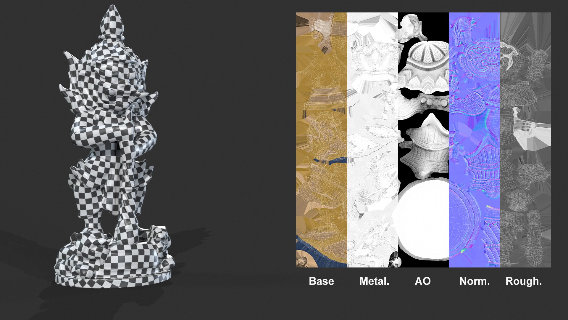 3D Thailand Painted Statues - TurboSquid 2276323