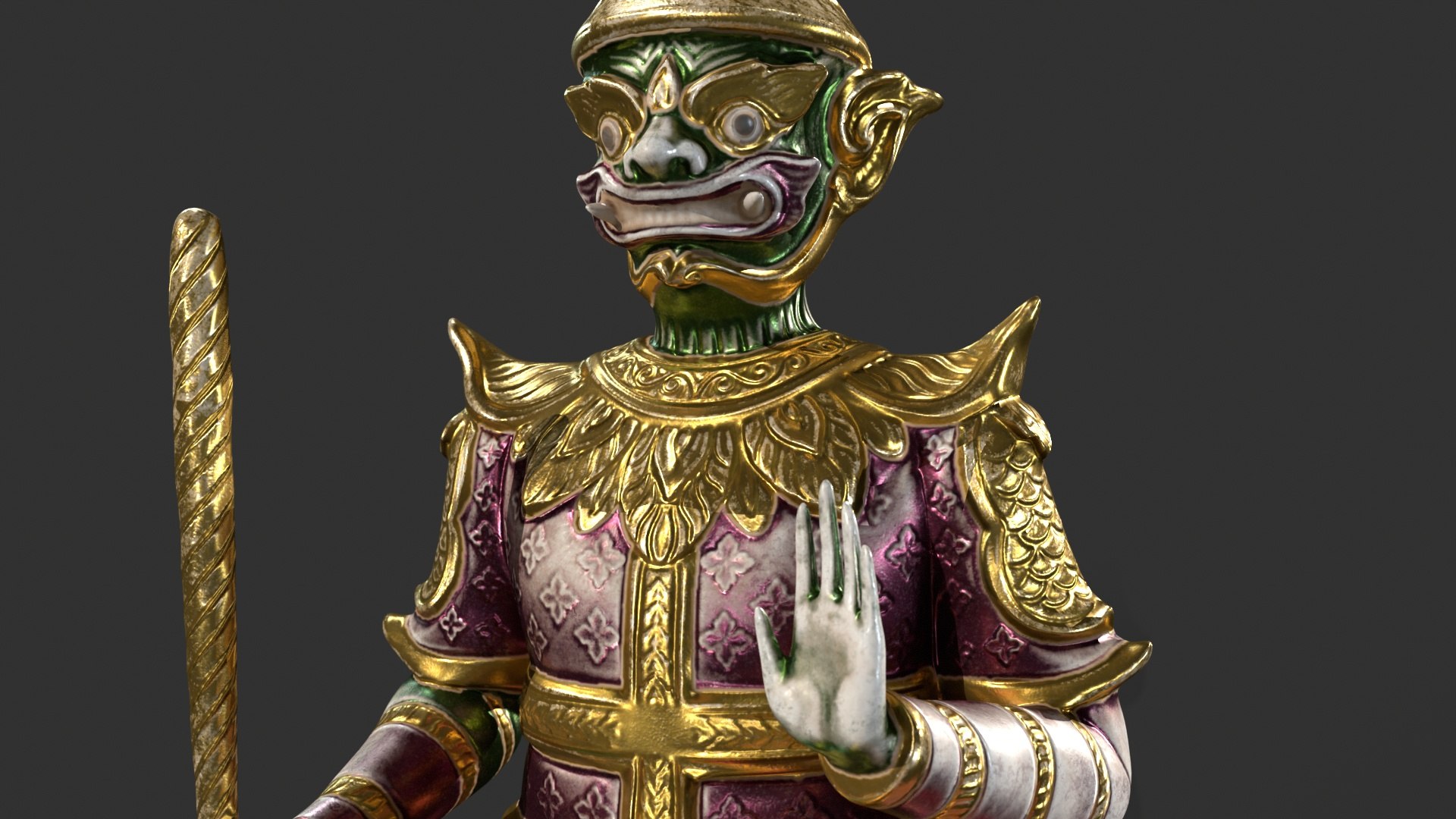 3D Thailand Painted Statues - TurboSquid 2276323