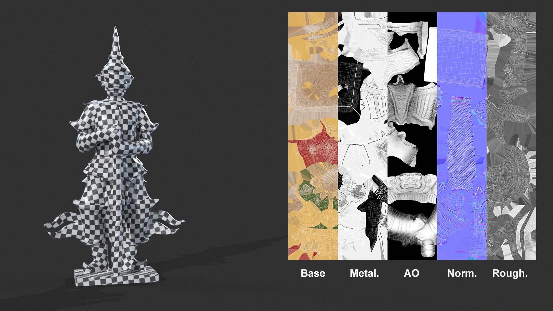 3D Thailand Painted Statues - TurboSquid 2276323