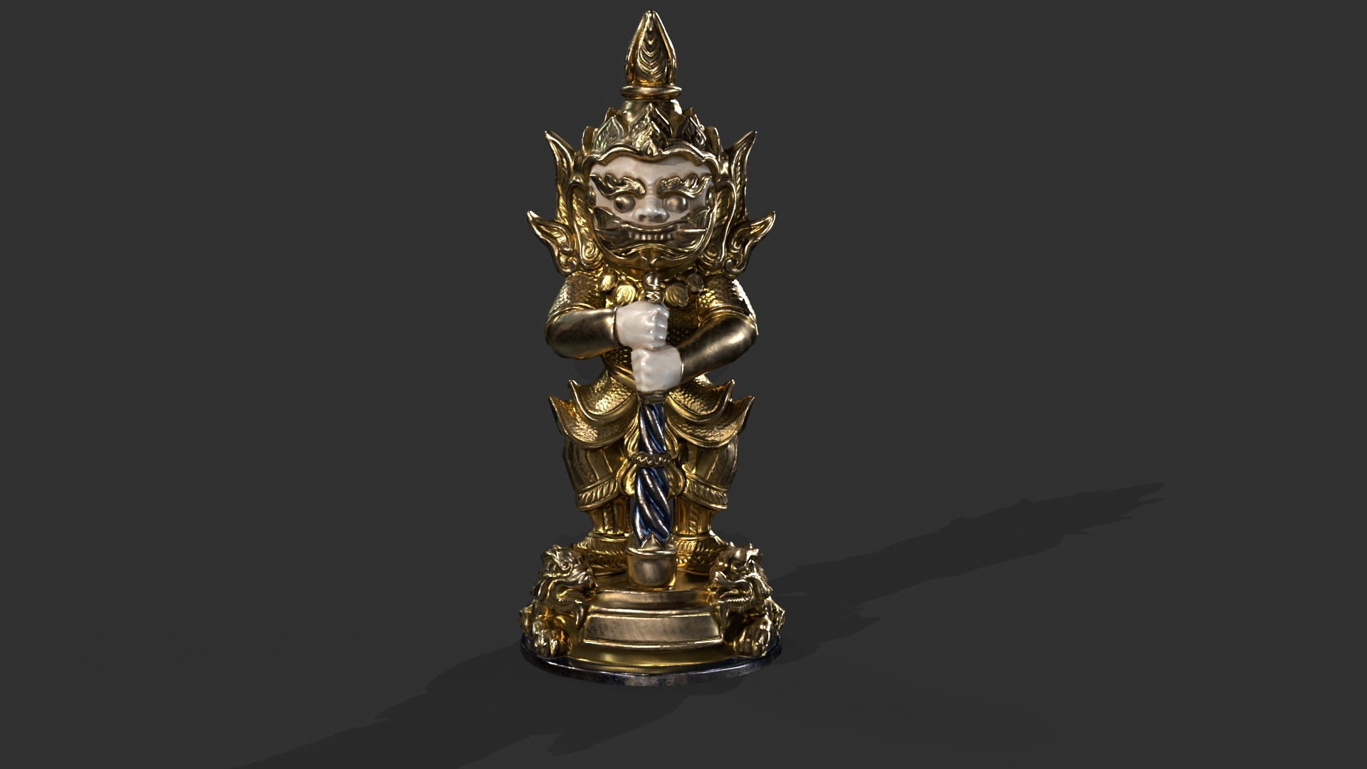 3D Thailand Painted Statues - TurboSquid 2276323
