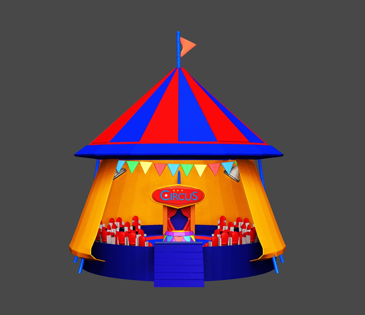 Circus Catoon 3D Model - TurboSquid 2391194