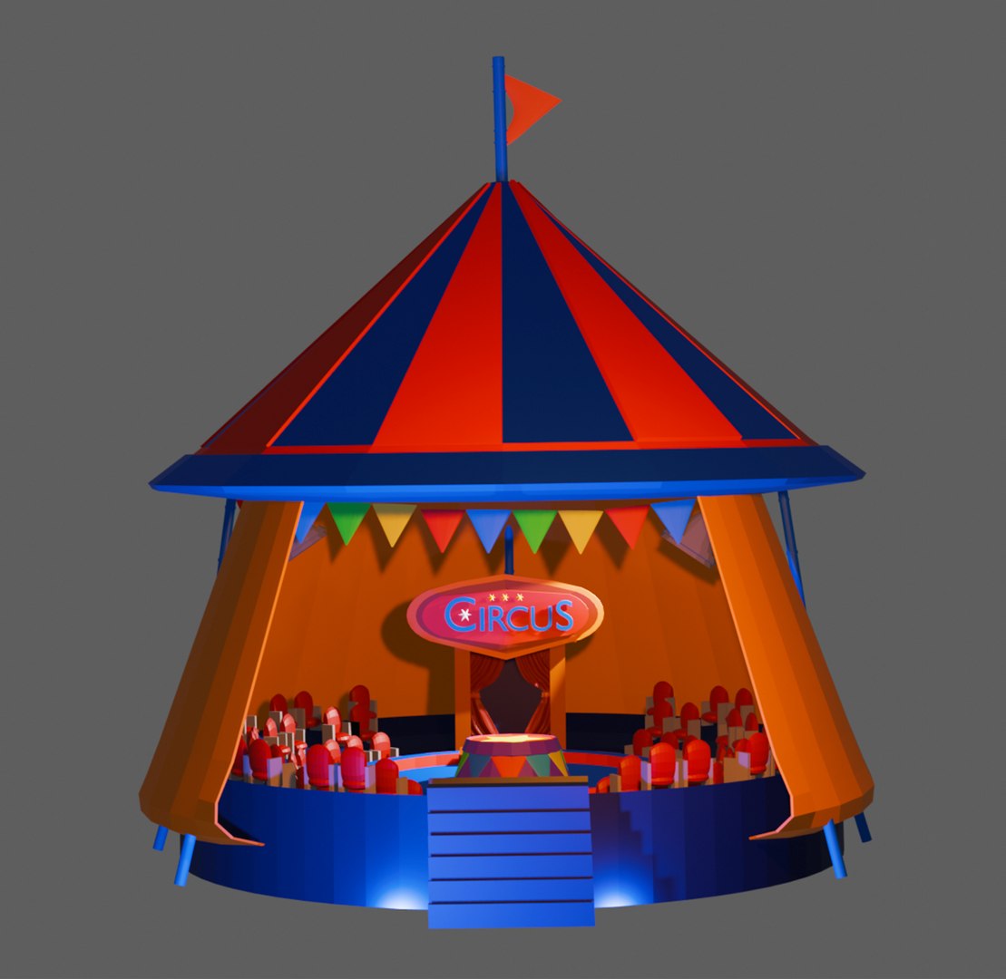 Circus Catoon 3D Model - TurboSquid 2391194