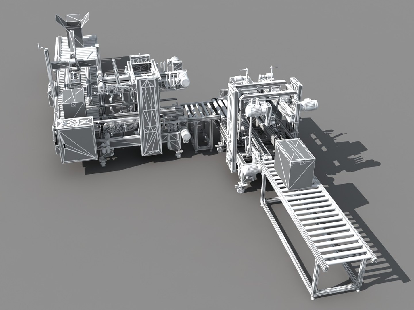 Automatic Packing Line 3D - TurboSquid 1206734
