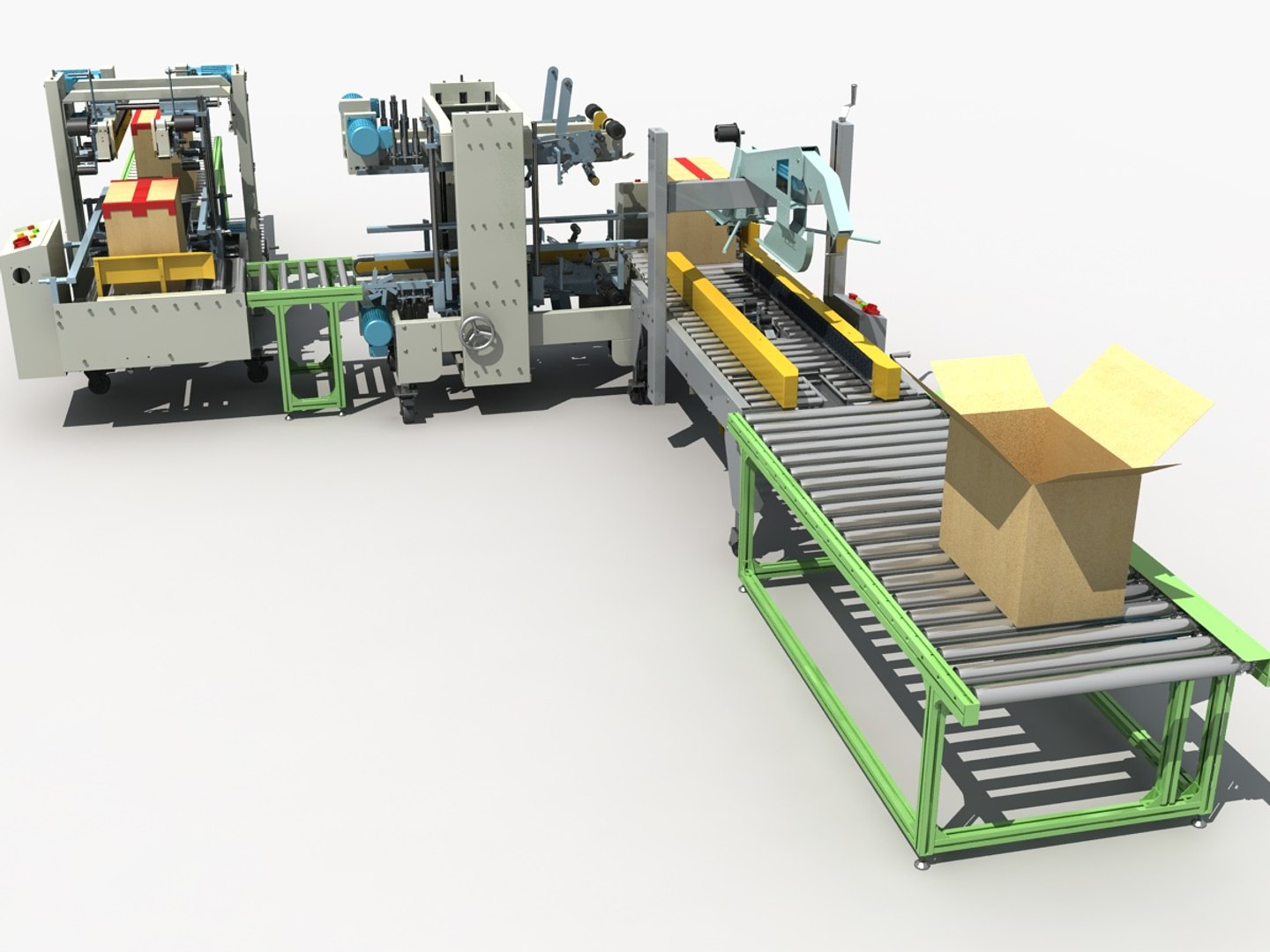 Automatic Packing Line 3D - TurboSquid 1206734