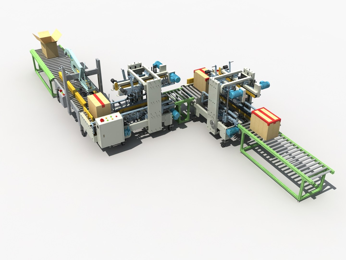 Automatic Packing Line 3D - TurboSquid 1206734
