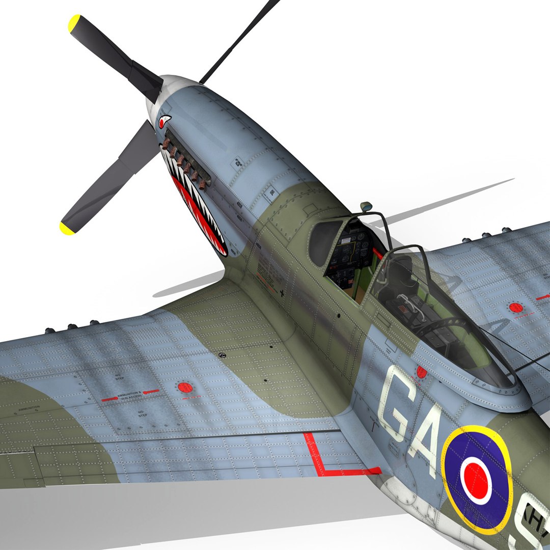 North American Mustang Mk 3d Model