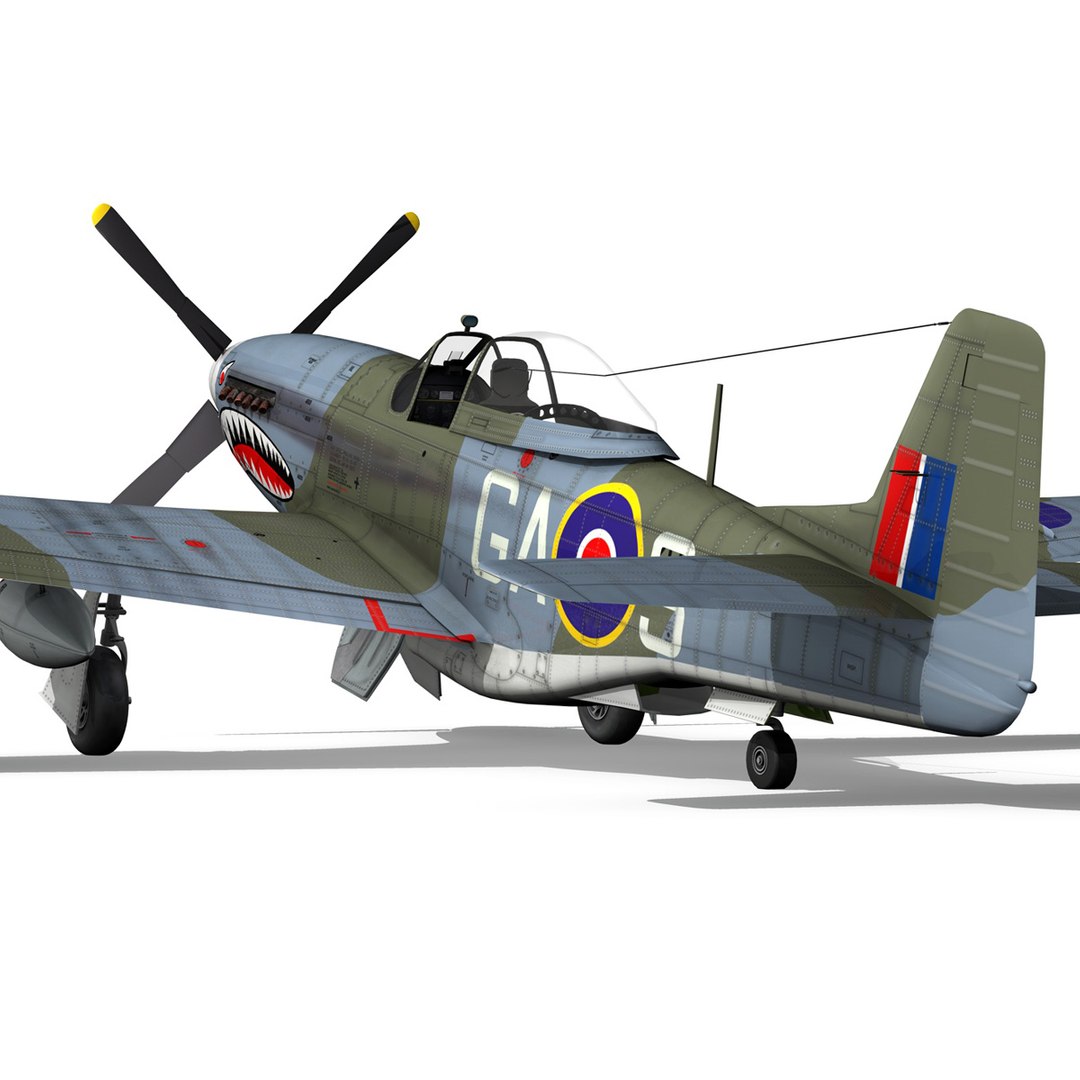 North American Mustang Mk 3d Model