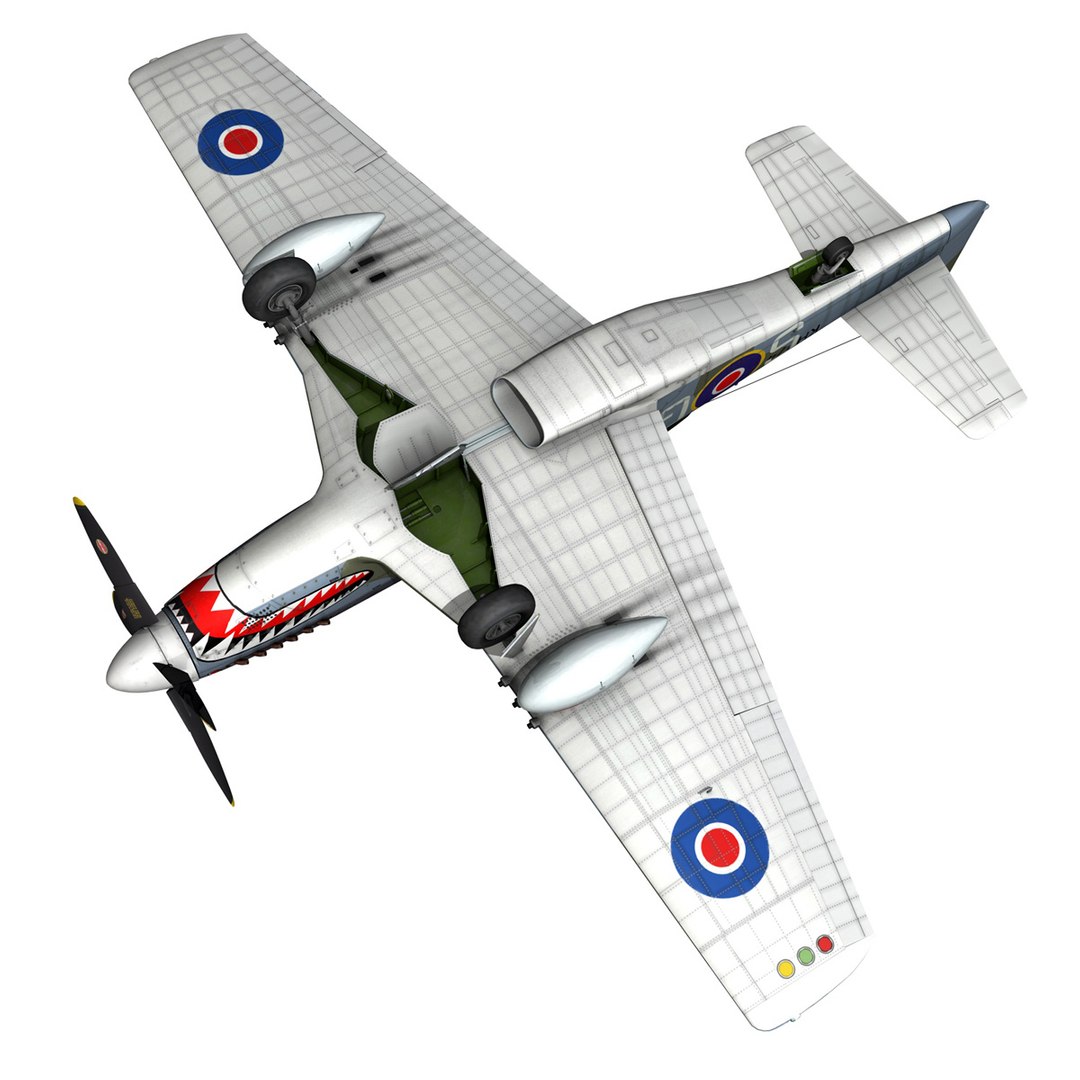 North American Mustang Mk 3d Model
