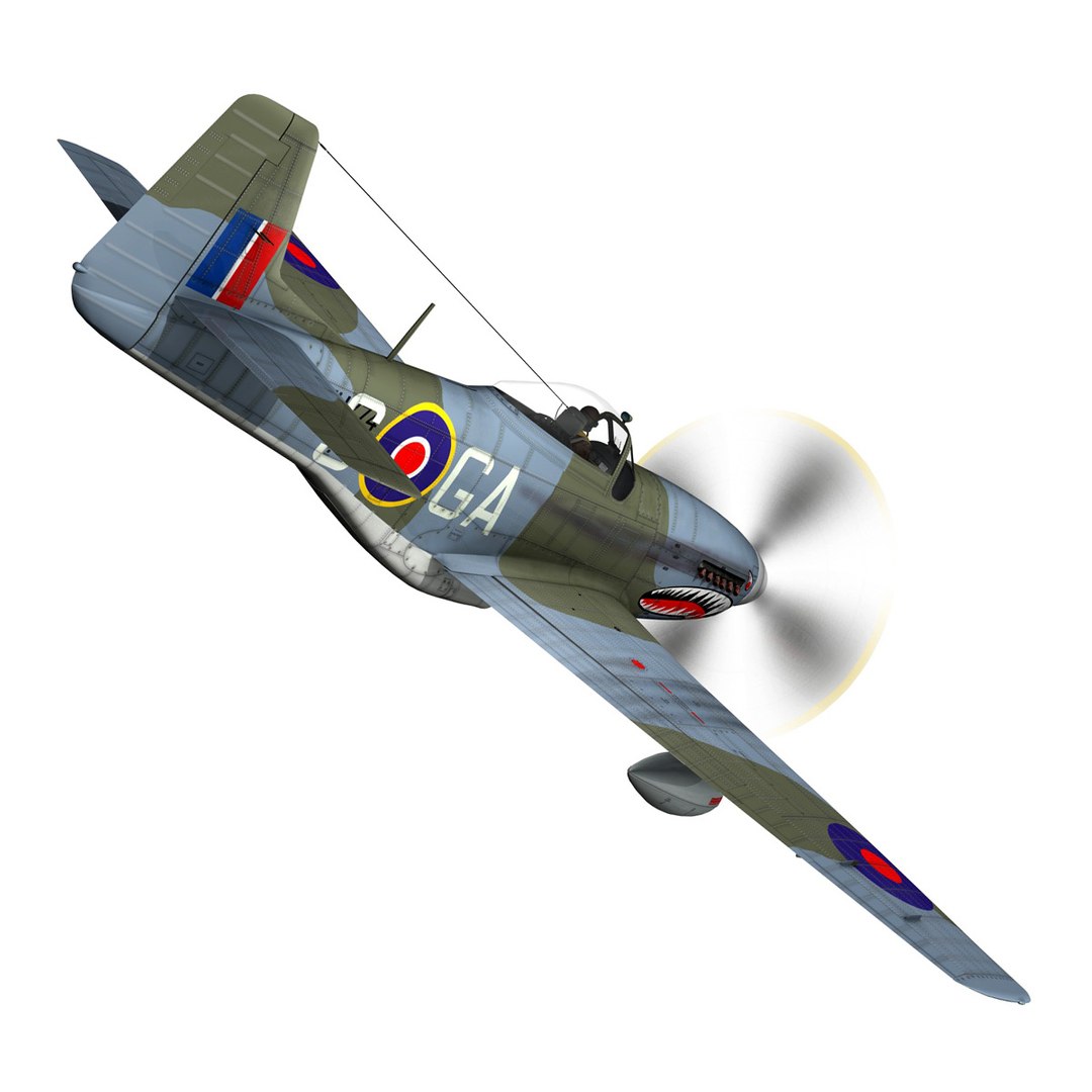 North American Mustang Mk 3d Model