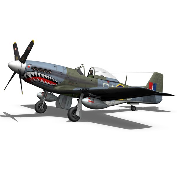 north american mustang mk 3d model