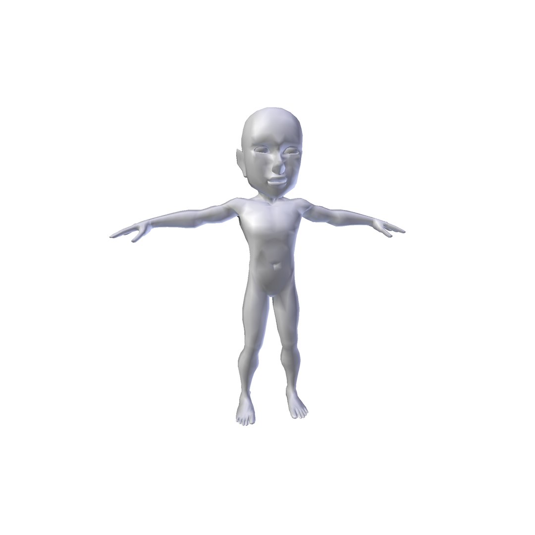 3D Model Anime Boy 0 99m Basemesh - TurboSquid 2321897