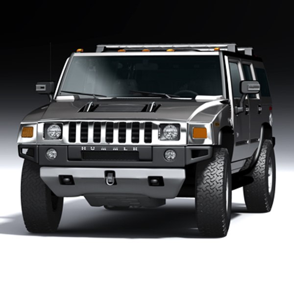 3d model hummer h2 2008