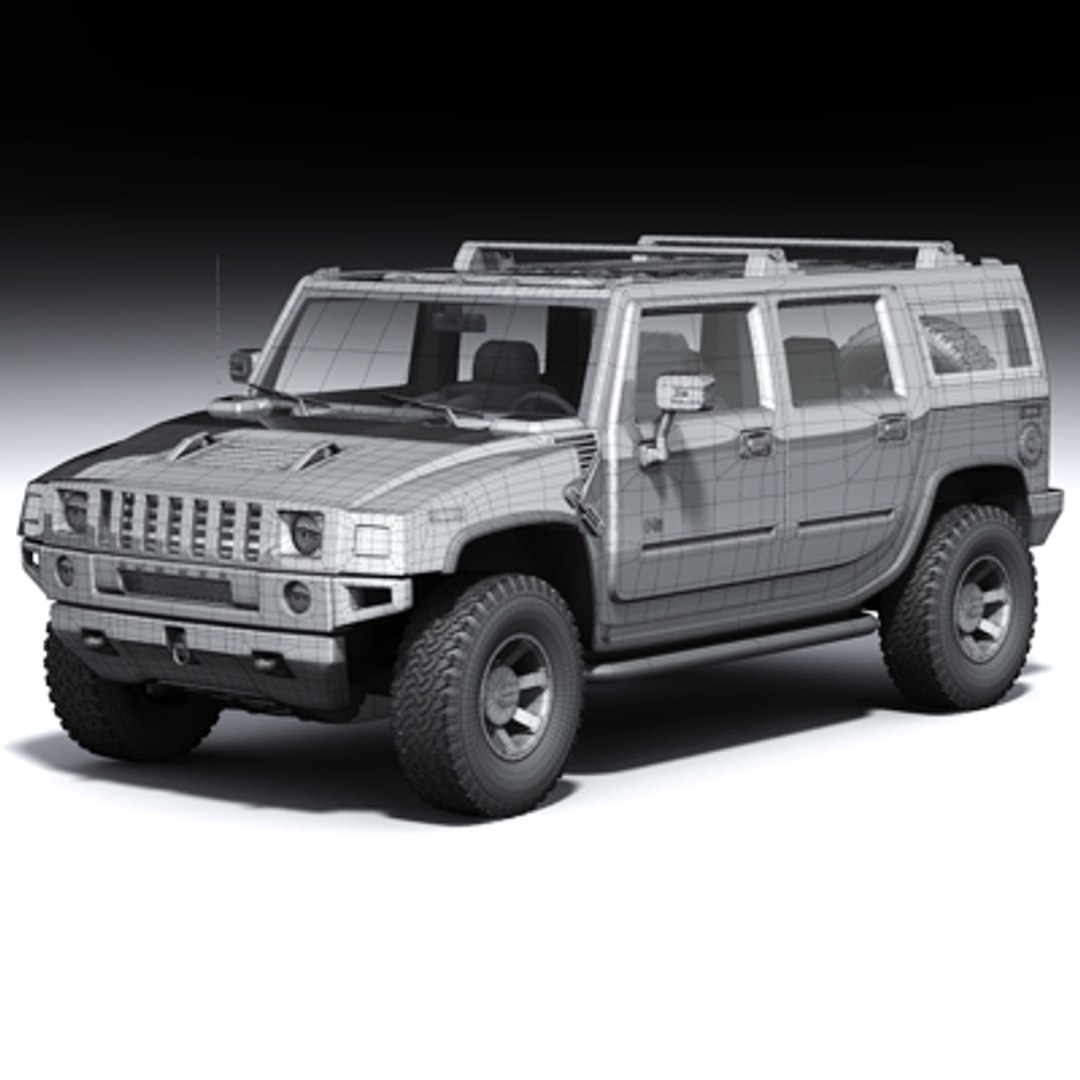 3d Model Hummer H2 2008