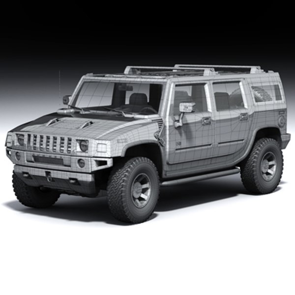 3d model hummer h2 2008