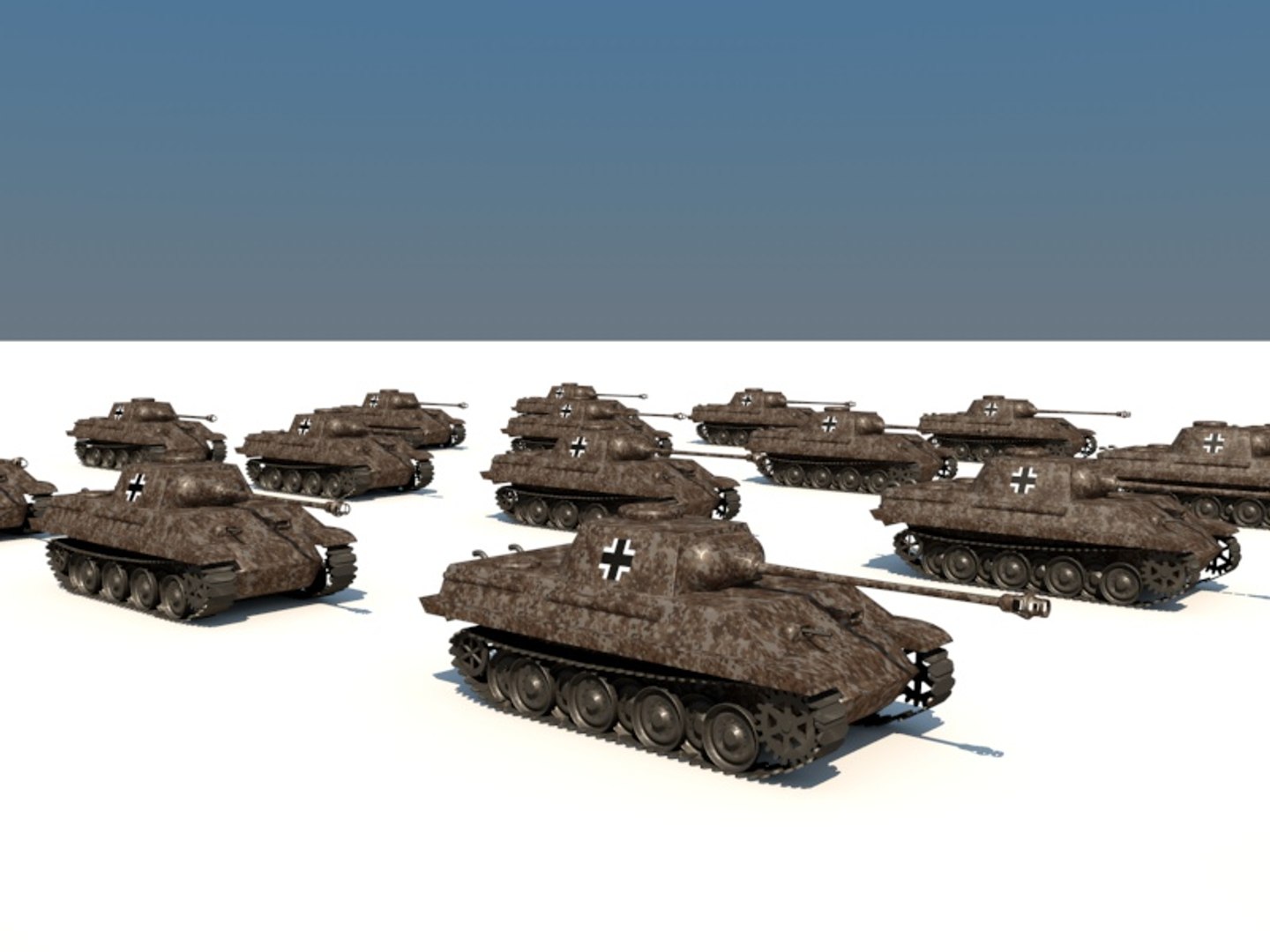 Panther Tank Panzer 3d C4d