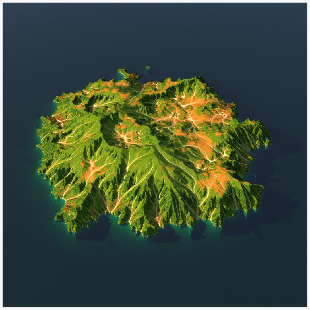 3D Island Terrain 03 - TurboSquid 2020031