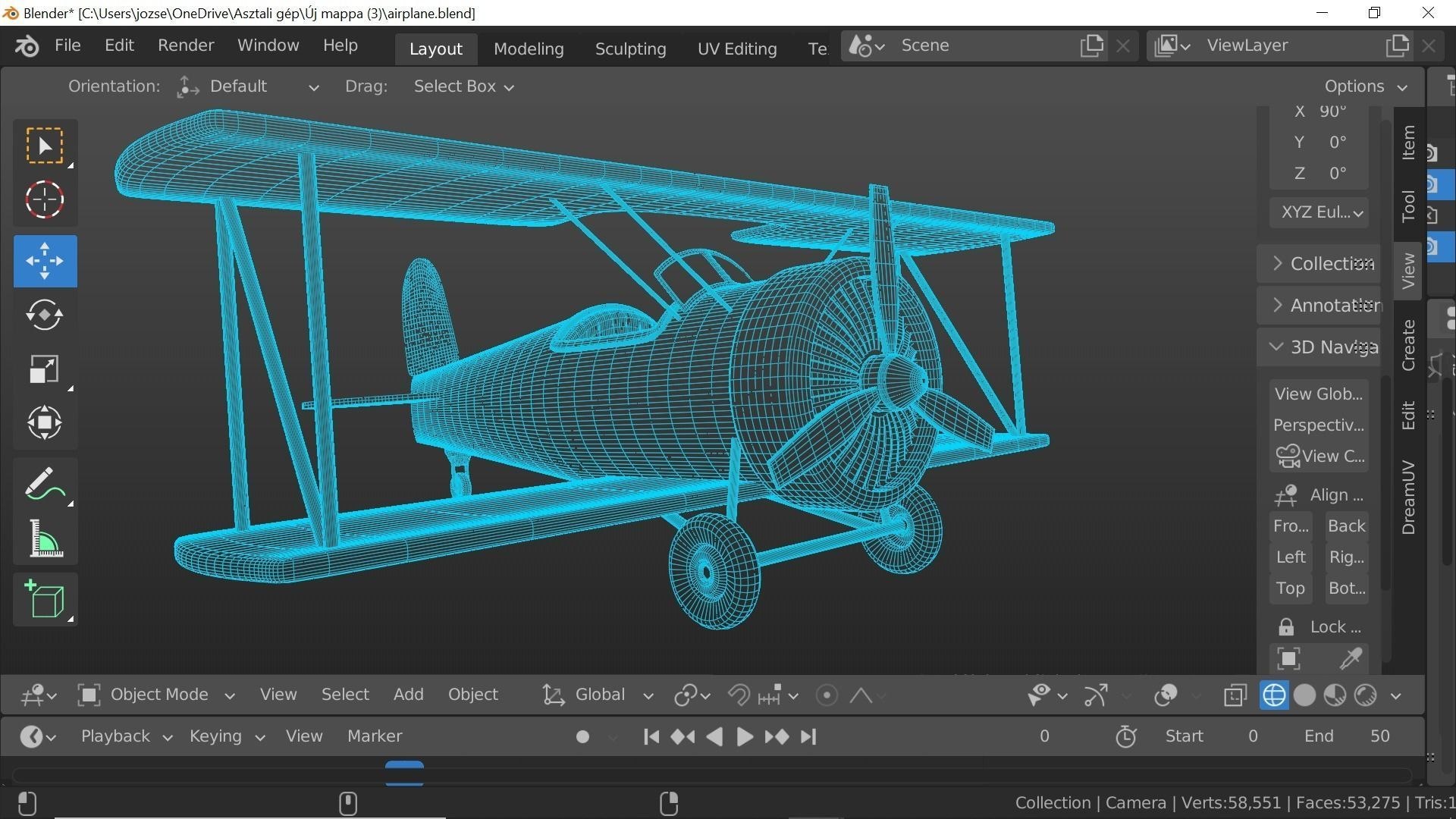 3D Cartoon Airplane Biplane Model - TurboSquid 1956873