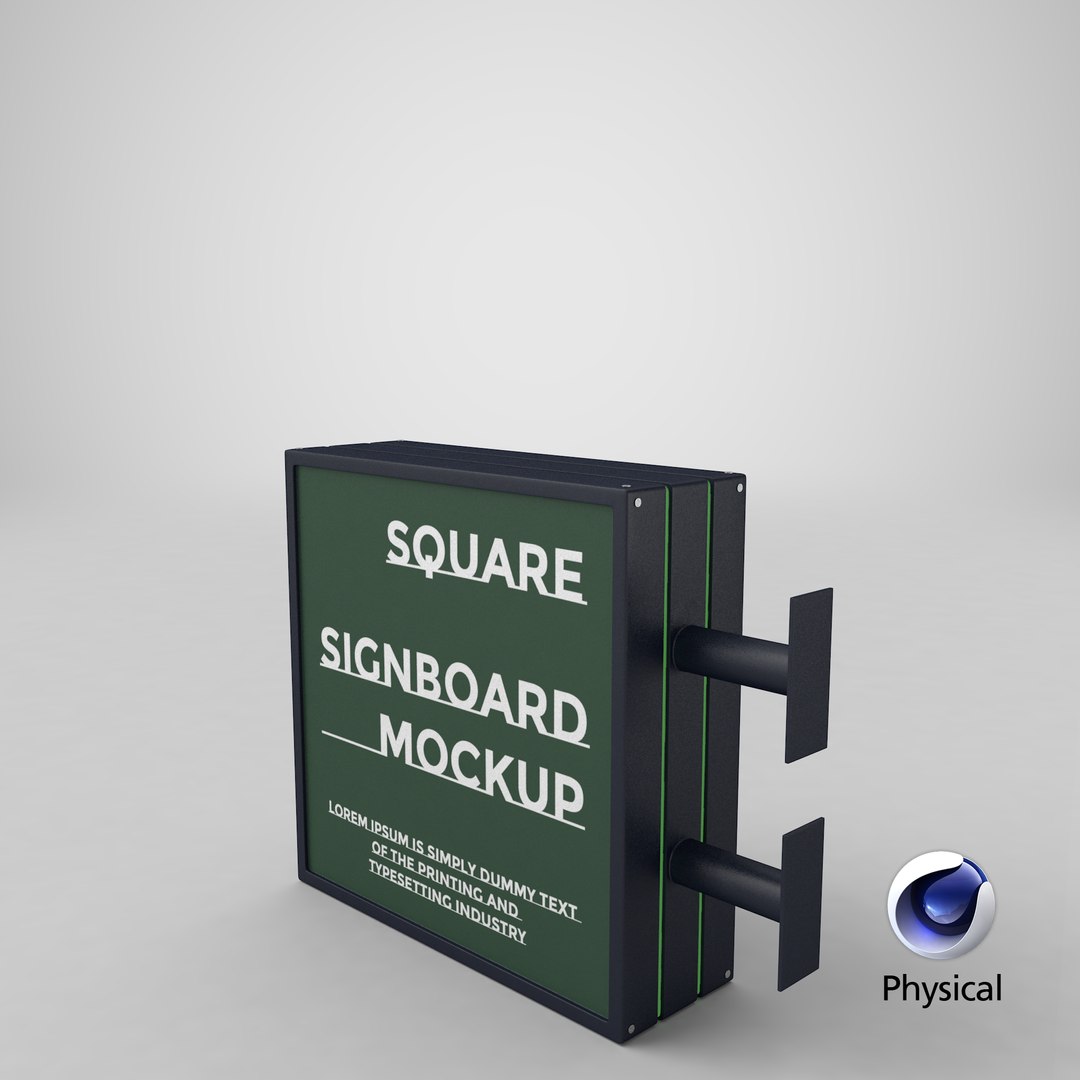 3D Model Square Signboard - 600mm - TurboSquid 1906789