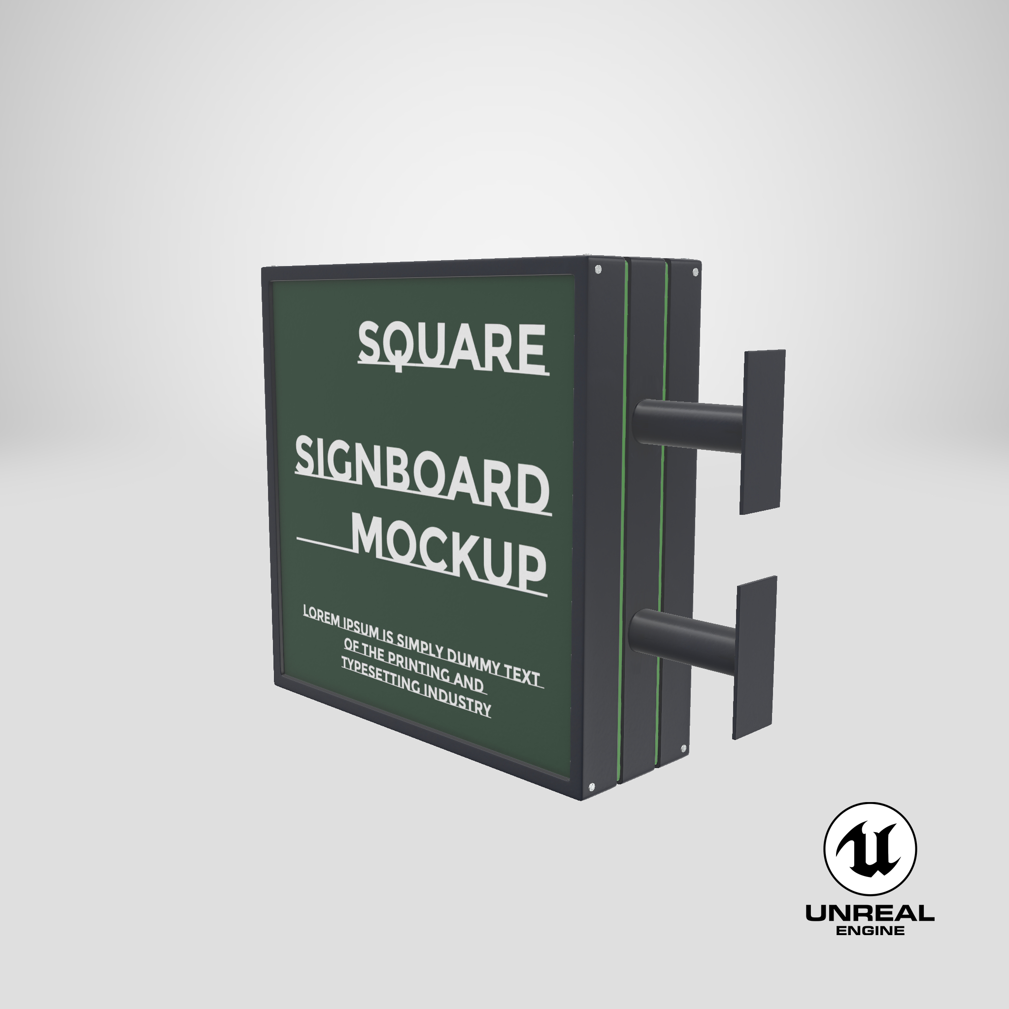 3D model Square Signboard - 600mm - TurboSquid 1906789