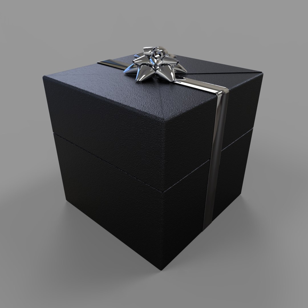 3d gift box model