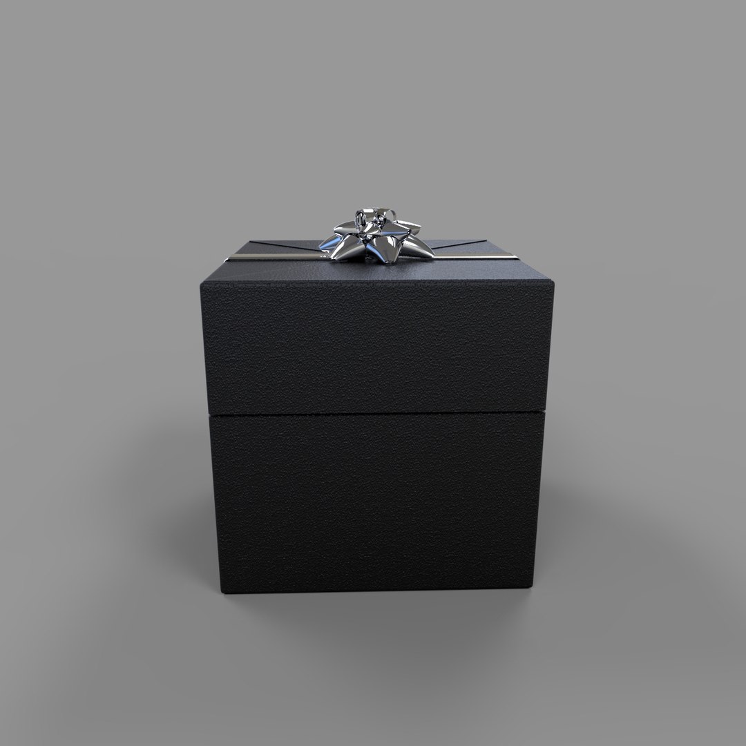 3d gift box model