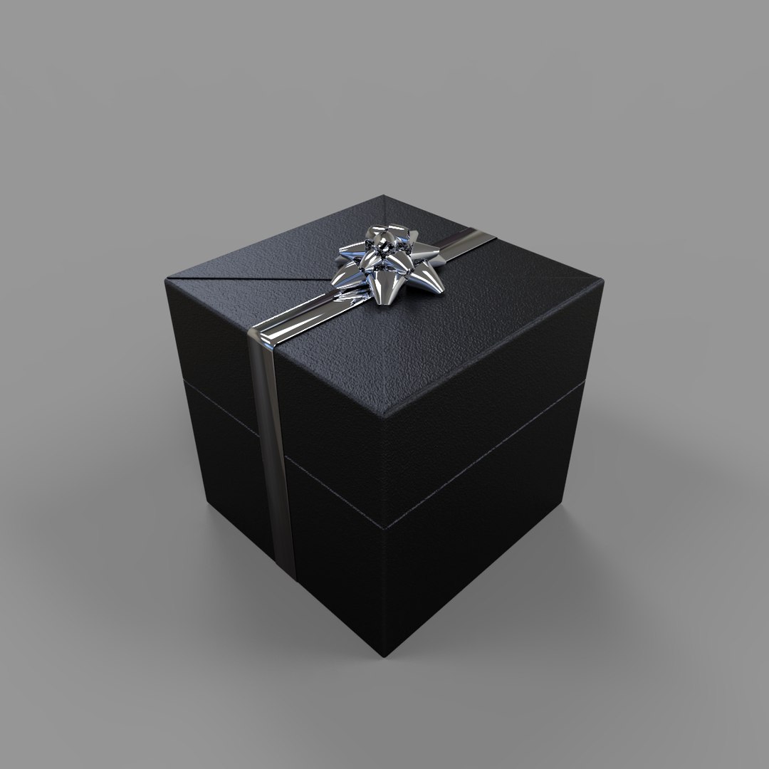 3d gift box model
