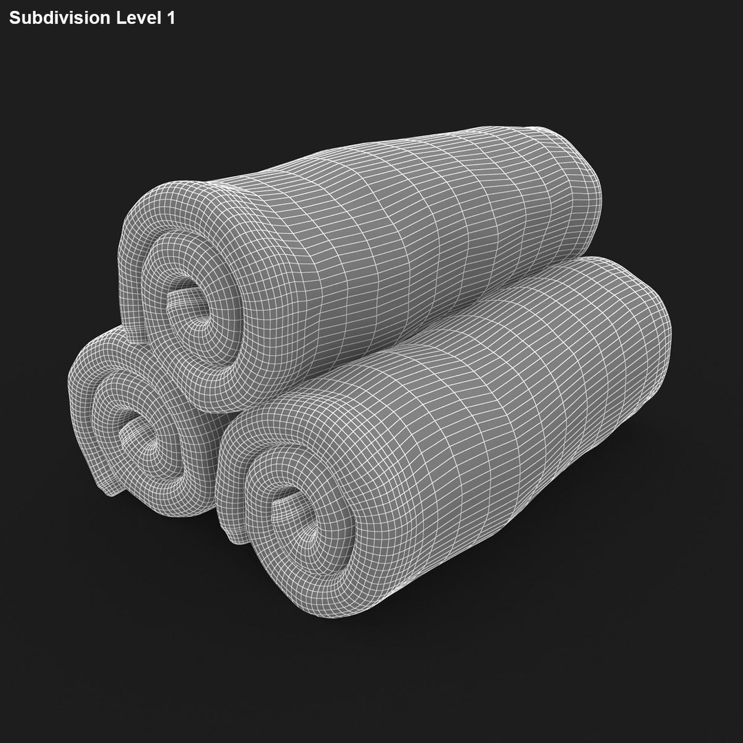 Towel Roll White 3d Model