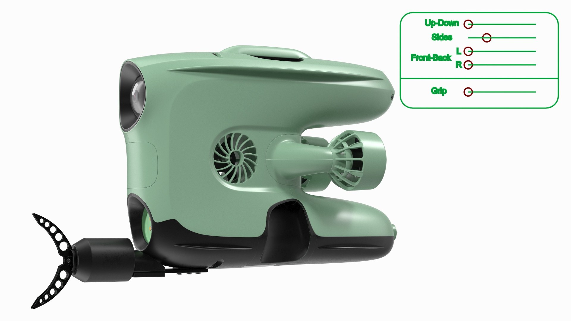 3D Underwater ROV with Gripper Hand Rigged - TurboSquid 2062269