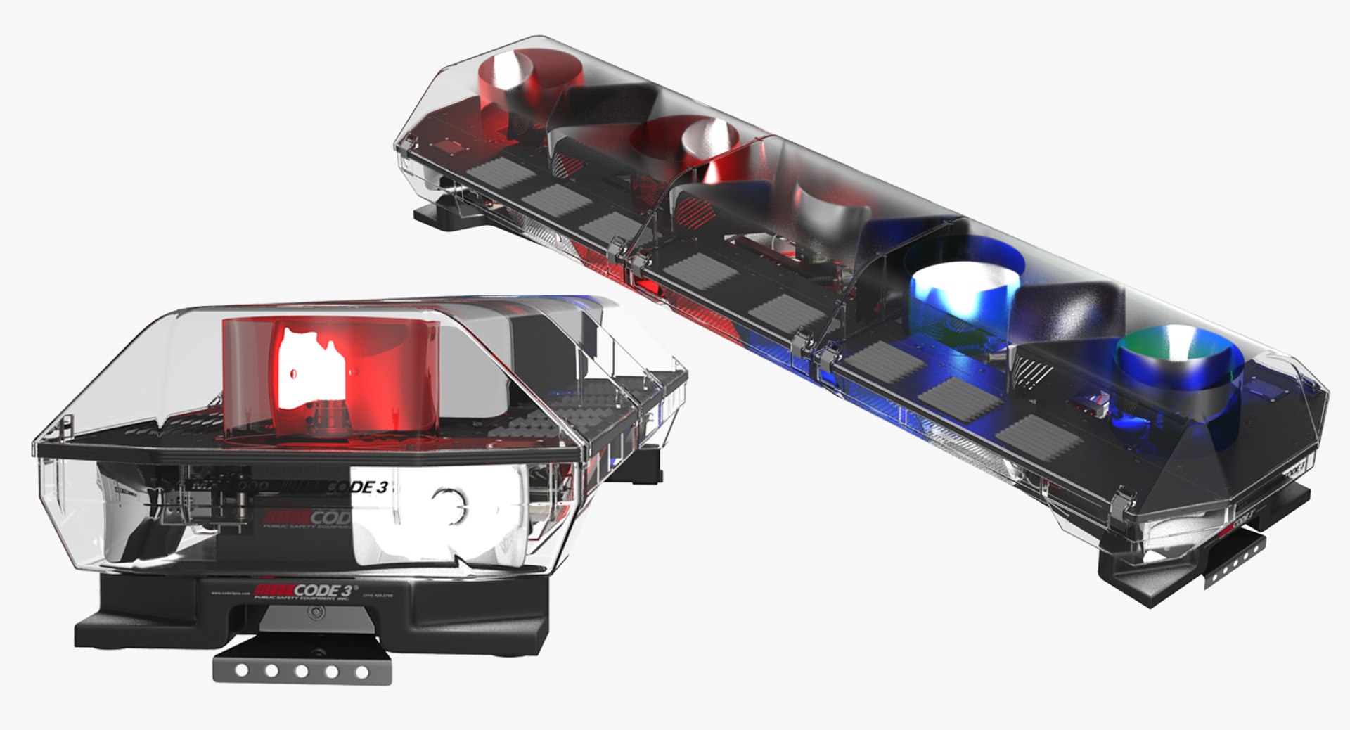 3d Police Lightning Bar Code