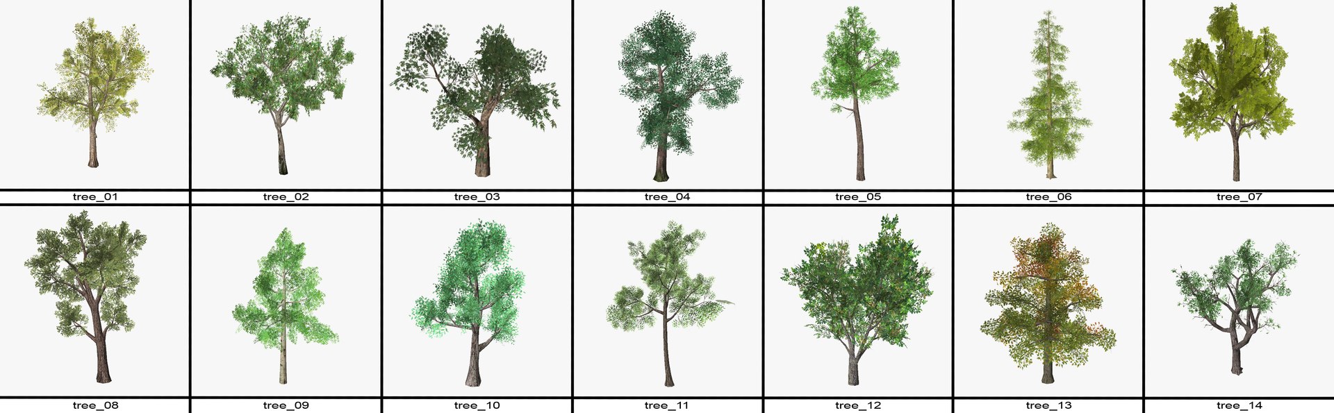 Tree package 14 model - TurboSquid 1413422