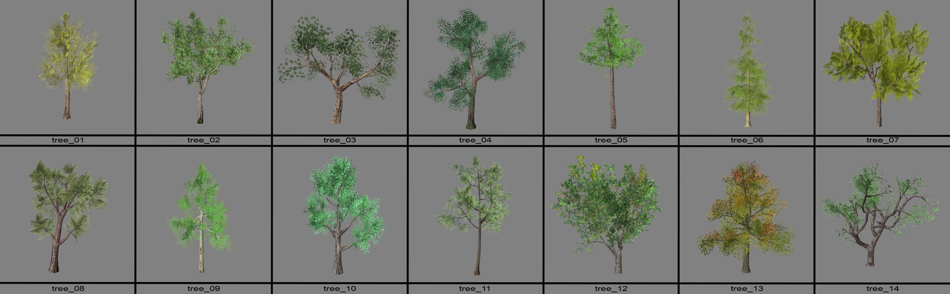 Tree package 14 model - TurboSquid 1413422
